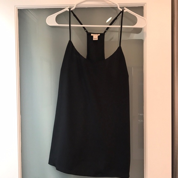 J. Crew | Tops | J Crew Lightweight Racerback Tank Black Blue | Poshmark
